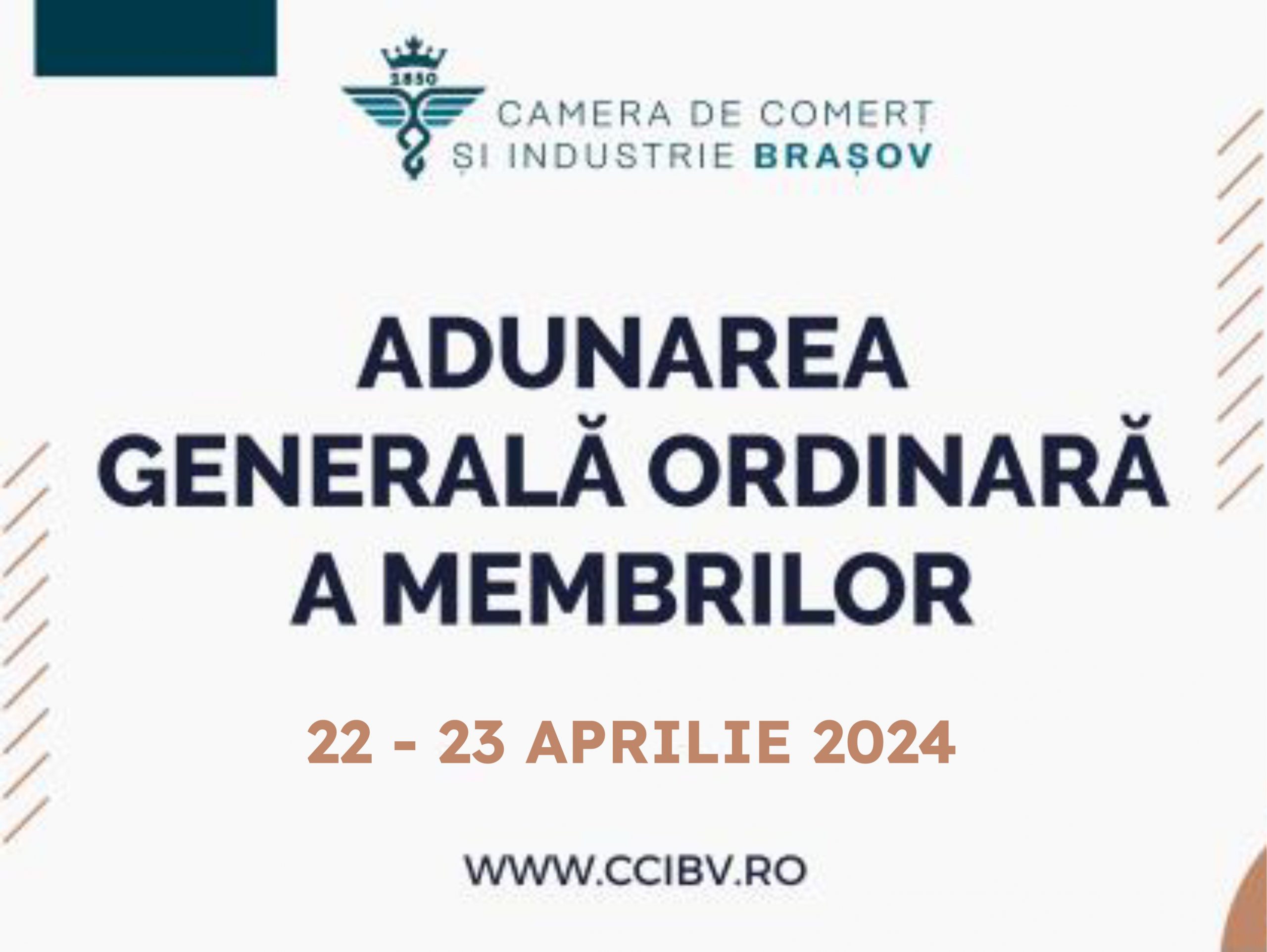 CONVOCATOR - ADUNAREA GENERALĂ ORDINARĂ A MEMBRILOR CAMEREI DE COMERȚ ...